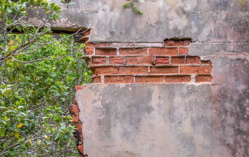 Exposed Brickwork on Old External Wall Stock Photo - Image of building ...