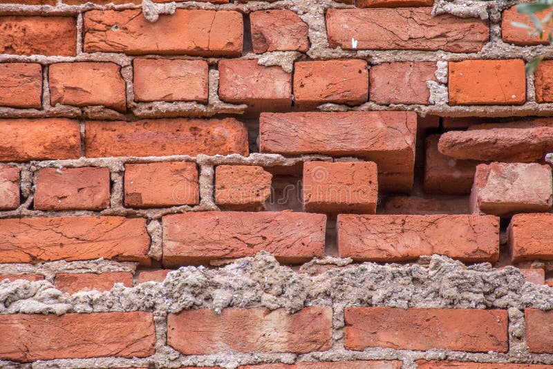 Exposed Brickwork on Old External Wall Stock Photo - Image of building ...