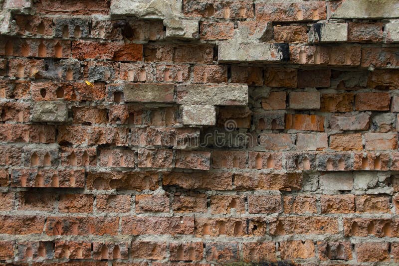 The Collapsing Wall of a Residential Building Stock Image - Image of ...
