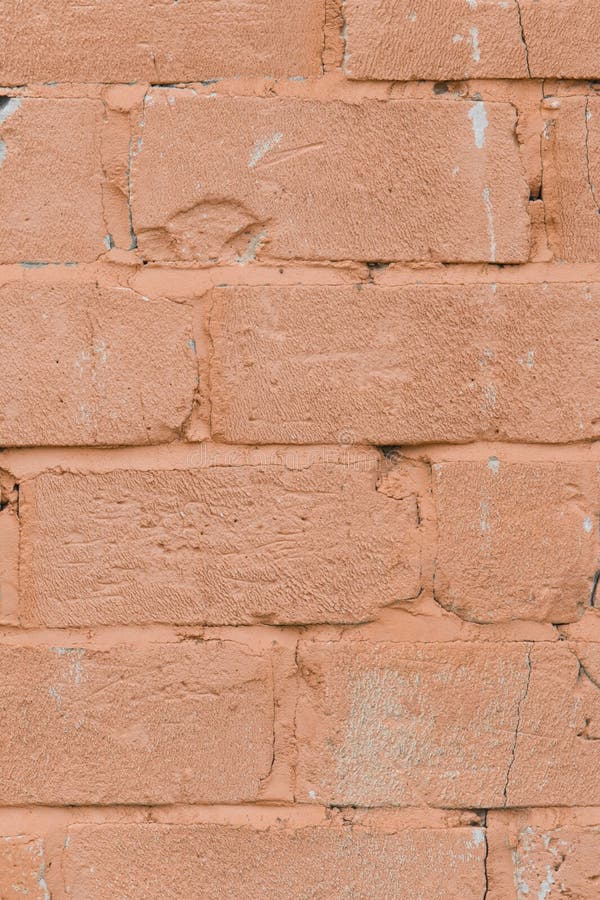 Old Brickwork Silicate Blocks Wall Colored Peach Colour Paint Texture ...