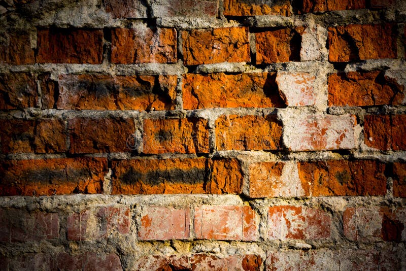 Old brickwork in wall stock image. Image of concrete - 89772301