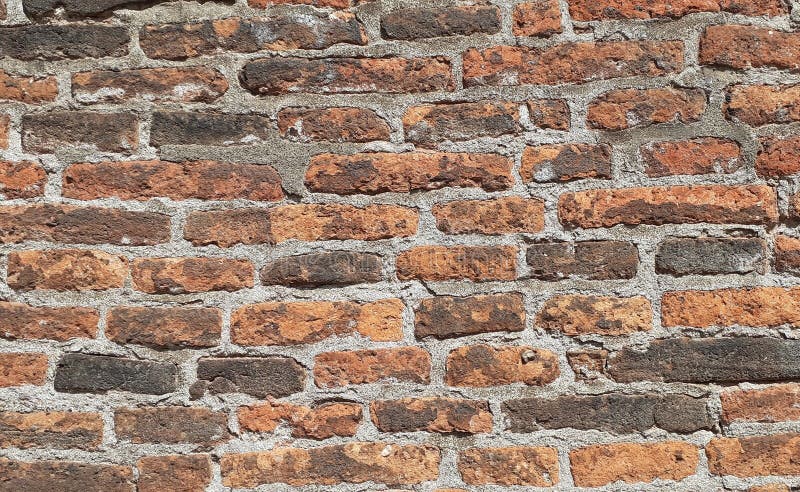 Old Brickwork in the Wall on the Whole Background Stock Image - Image ...