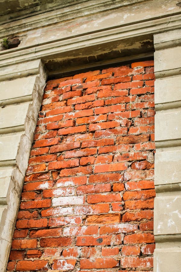 The Old Brickwork. Windows. Background Stock Photo - Image of ...