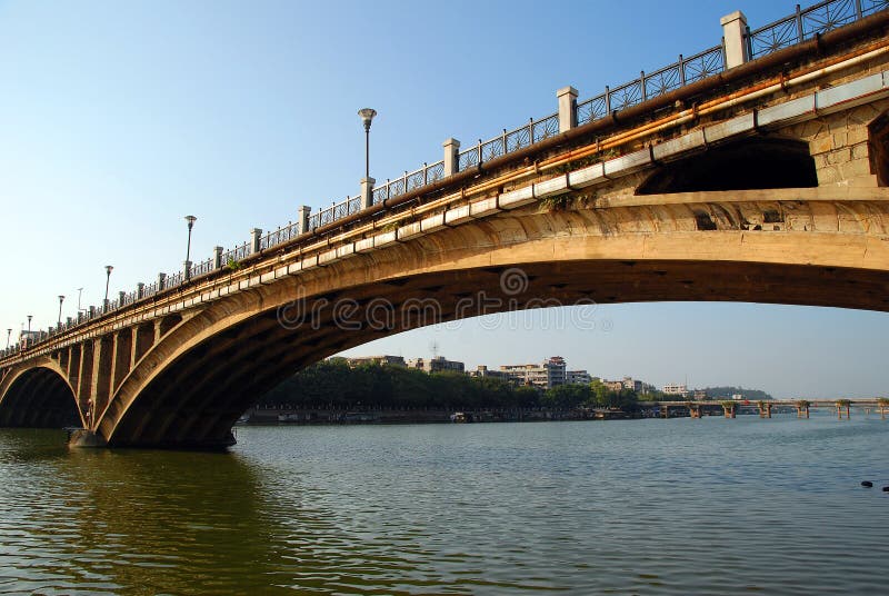 Old bridge stock image. Image of construction, blue, river - 13638137