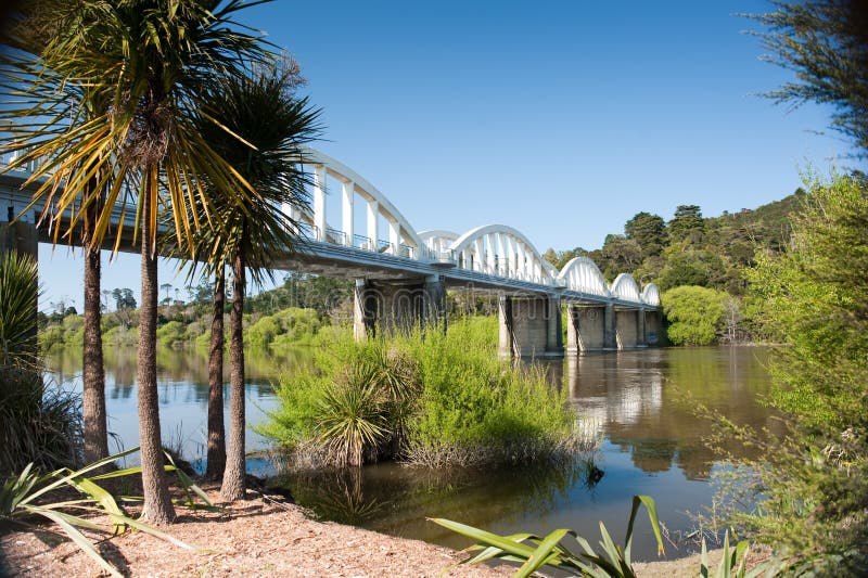 Old Bridge stock photo. Image of tuakau, tree, fields - 16329660