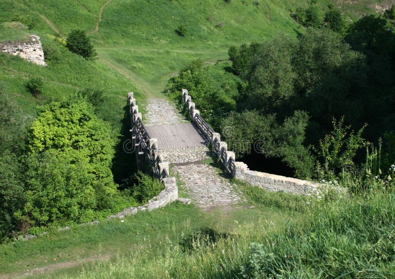 The old bridge stock image. Image of stone, grass, village - 4232179