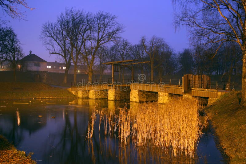 Old bridge stock image. Image of night, fortified, bridge - 709685