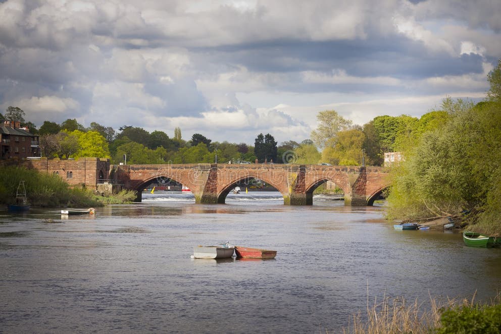 Old Bridge Chester stock image. Image of cheshire, ship - 27893681
