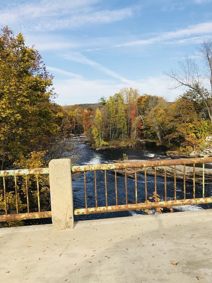 Old bridge in the fall stock image. Image of bridge - 124137851