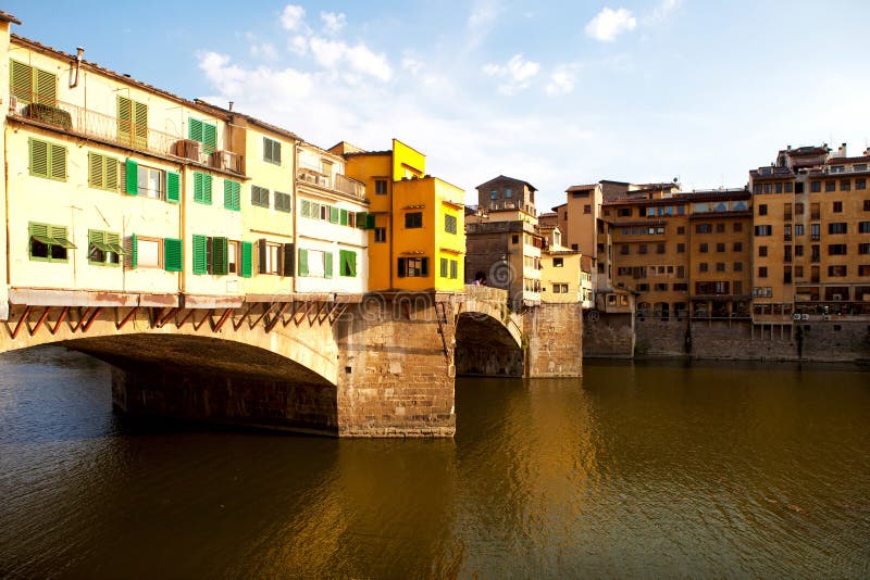 Old Bridge in Florence, Italy Stock Image - Image of scenic, italian ...