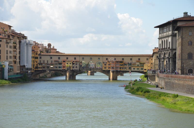 The Old Bridge, Florence, Italy Stock Image - Image of riverbank ...