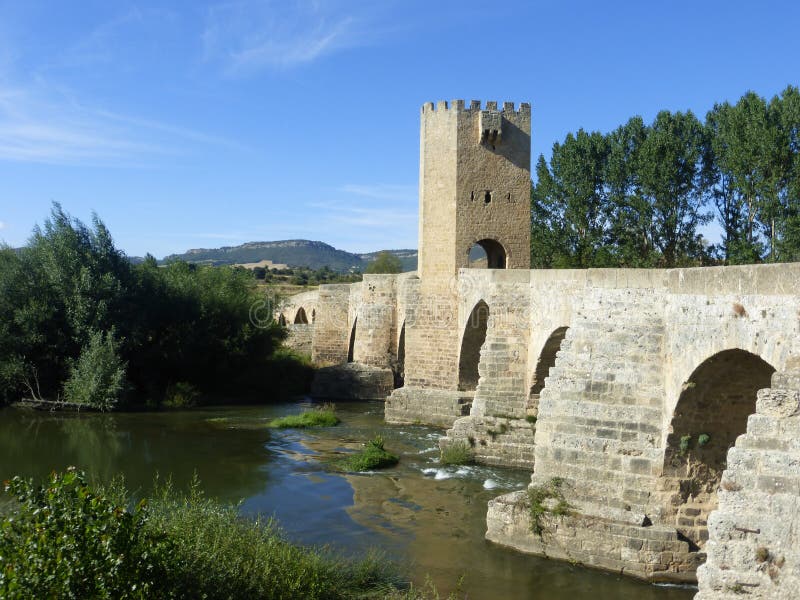 OLD BRIDGE in FRIAS,SPAIN stock image. Image of monument - 139587867