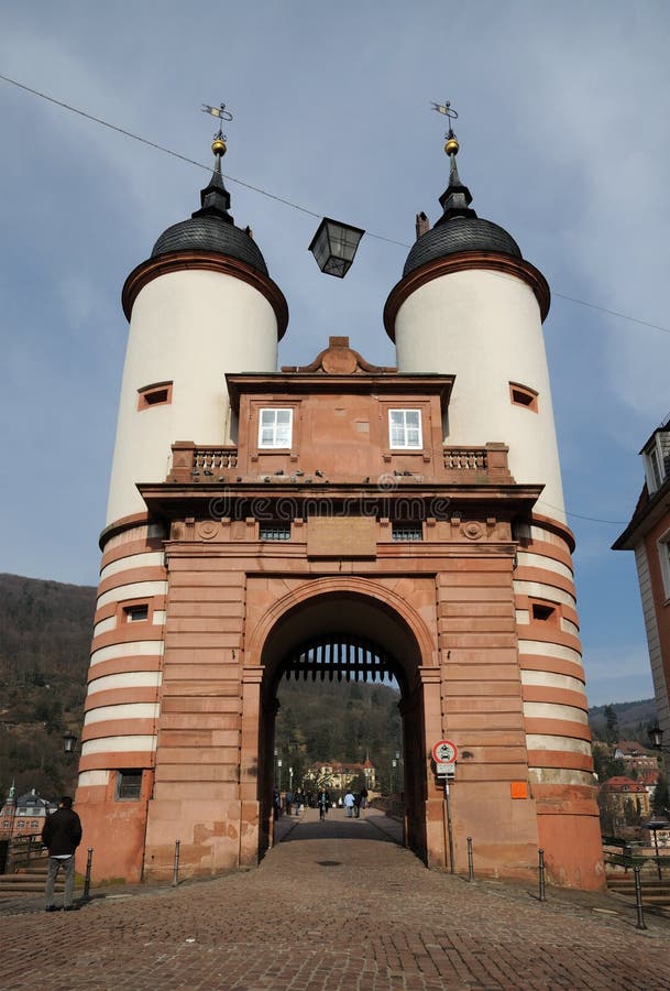 Old Bridge Gate in Heidelberg Stock Image - Image of city, europe: 8504085