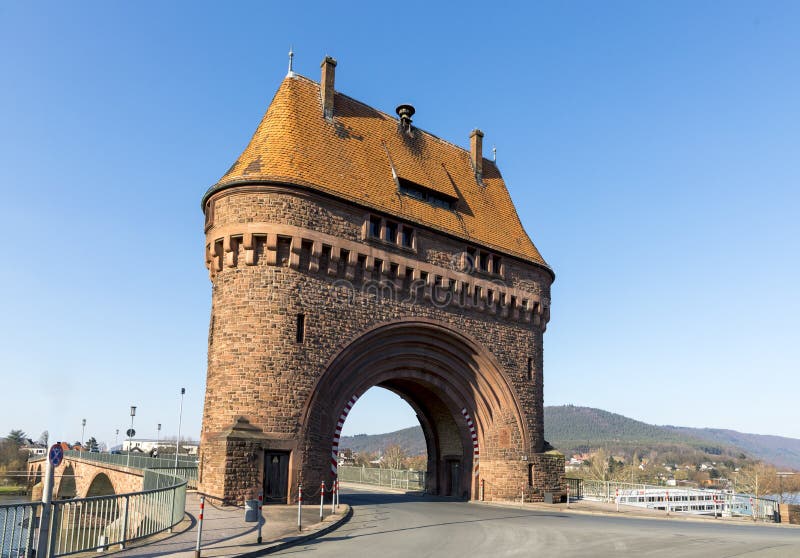 Old Bridge Gate at River Main in Miltenberg Stock Image - Image of ...