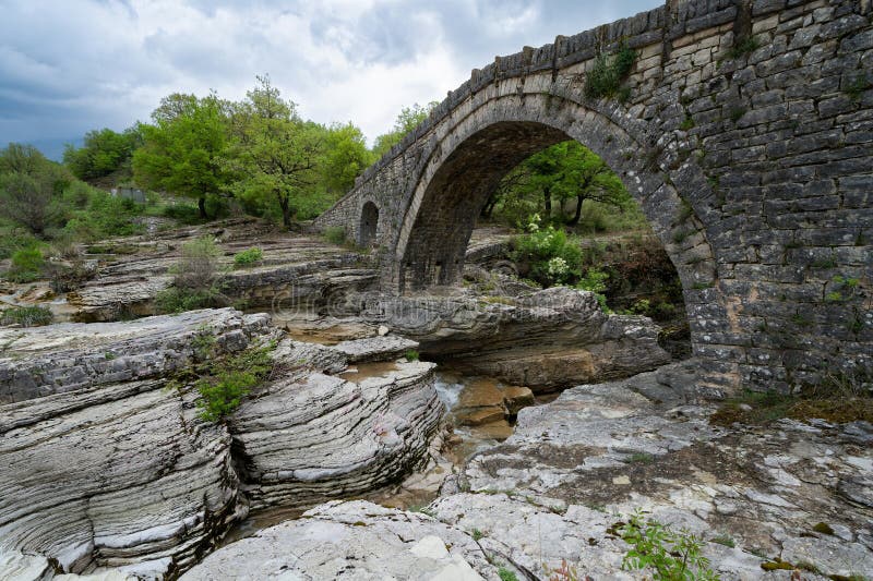Old bridge in Greece stock image. Image of greci, outdoors - 353952833