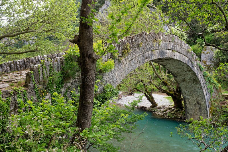 Old bridge in Greece stock photo. Image of greece, historical - 345275380