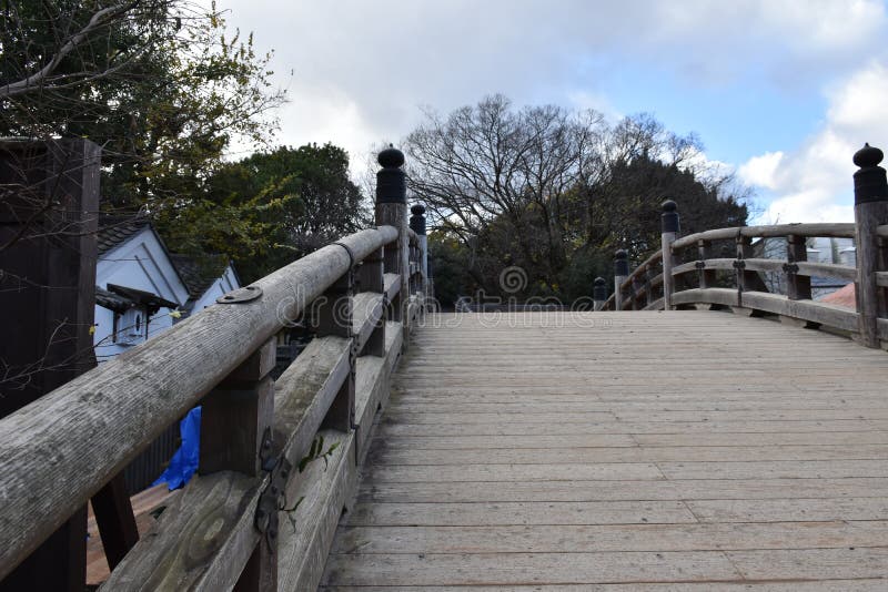Old bridge in Japan stock photo. Image of front, leaf - 89451930