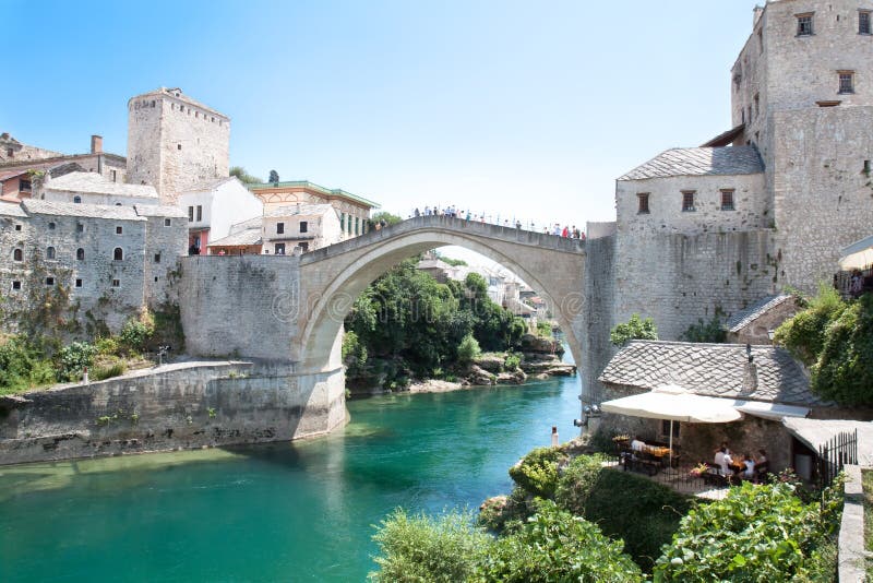 The Famous Mostar Bridge stock photo. Image of place, interest - 4938146