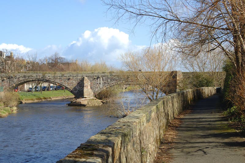 Old Bridge Over the River Esk in Musselburgh Stock Photo - Image of ...