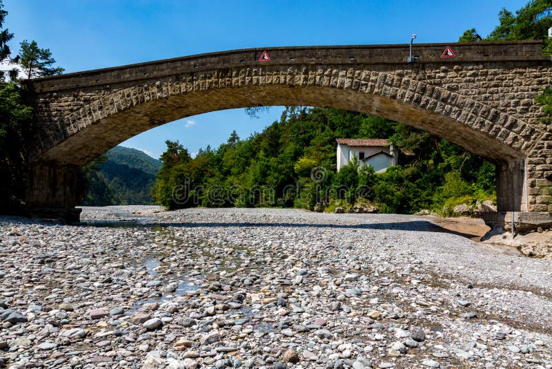 Old bridge over the river stock image. Image of empty - 62371995