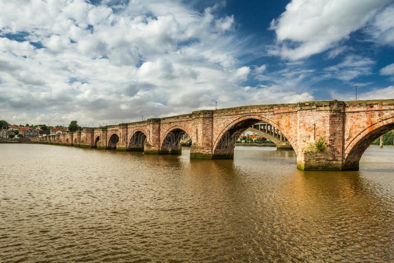 Old Bridge Over River Tweed Stock Image - Image of built, blue: 26406219