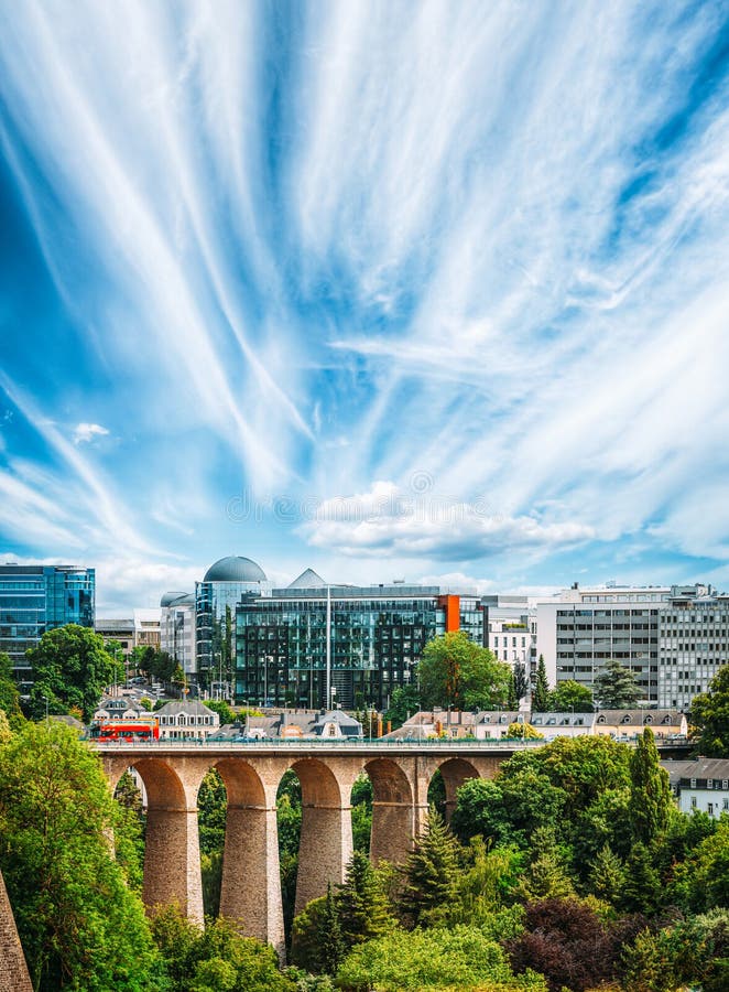 Old Bridge, Passerelle Bridge or Luxembourg Viaduct in Luxembourg ...