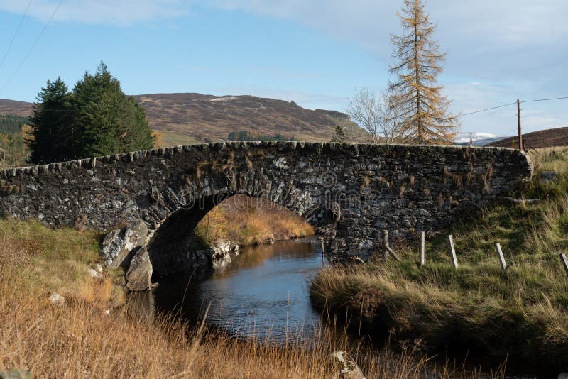 An Old Bridge in the Perthshire Countryside of Scotland Stock Image ...