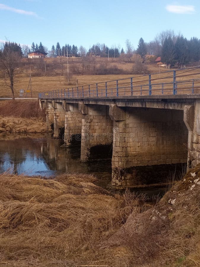 Old Bridge on the River Dobra,Lipa, Croatia Stock Image - Image of ...