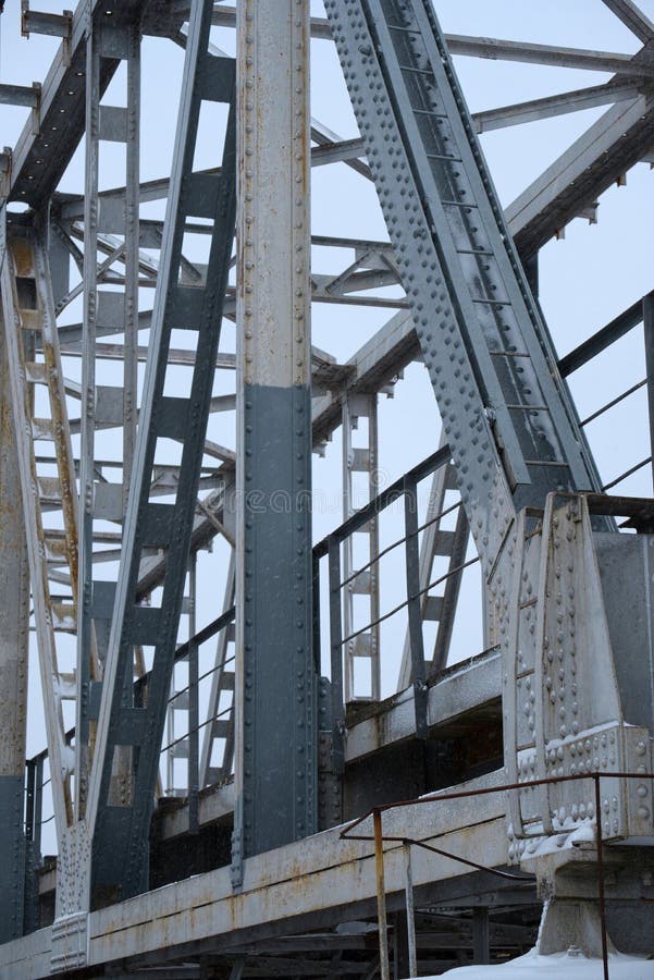 Old Bridge Steel Structure Close-up 2 Stock Image - Image of ...