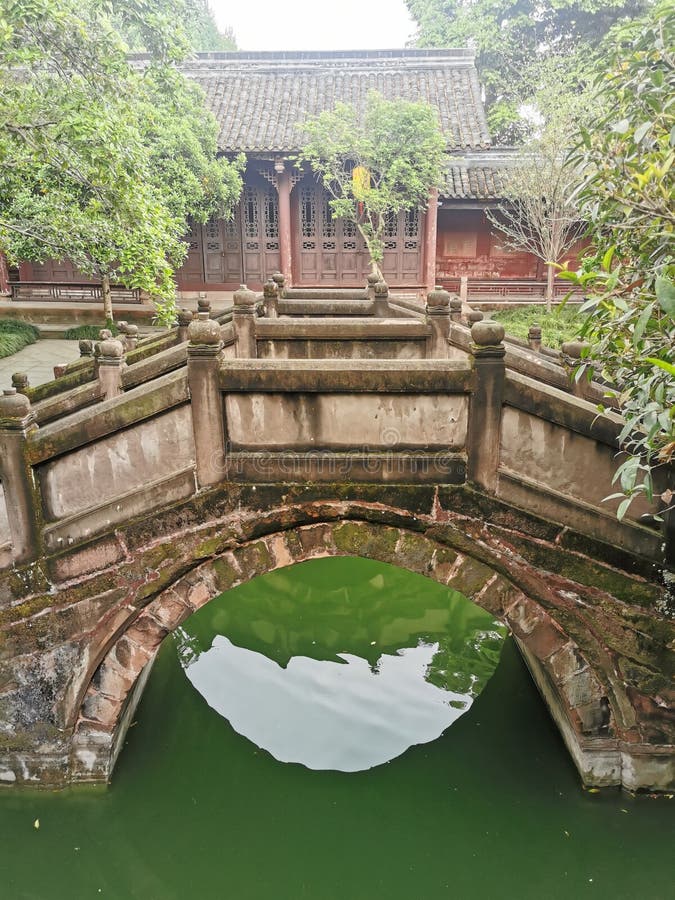 Old bridge in temple stock photo. Image of tree, backyard - 238502190