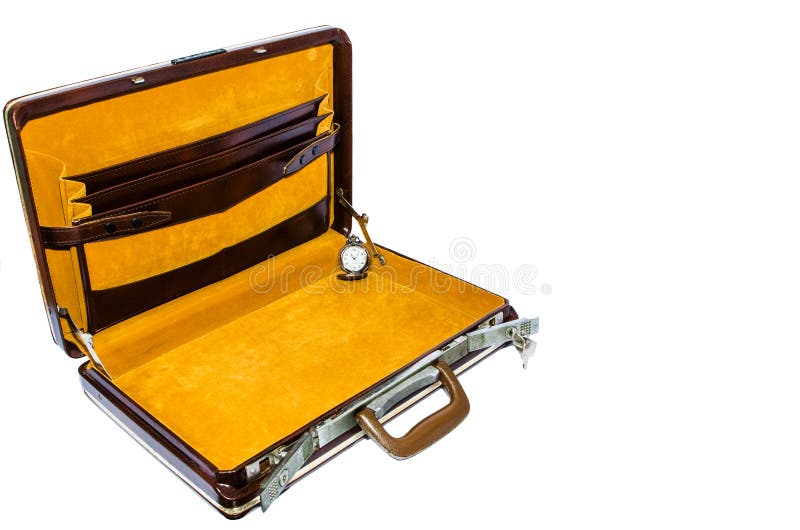 Old briefcase. stock photo. Image of isolated, damaged - 34175216