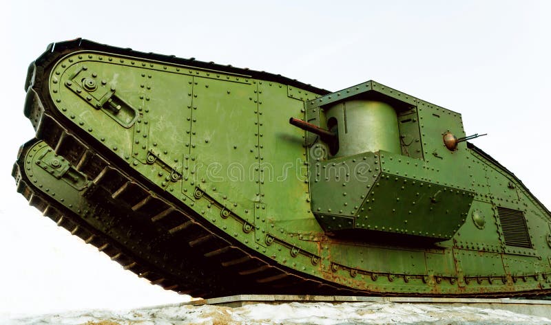 The Old British Tank. First World War Stock Image - Image of machine ...