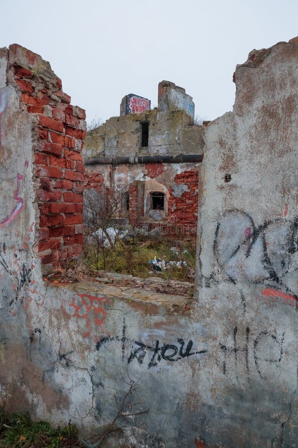 Old and Broken Architecture of the First North Fort Stock Photo - Image ...