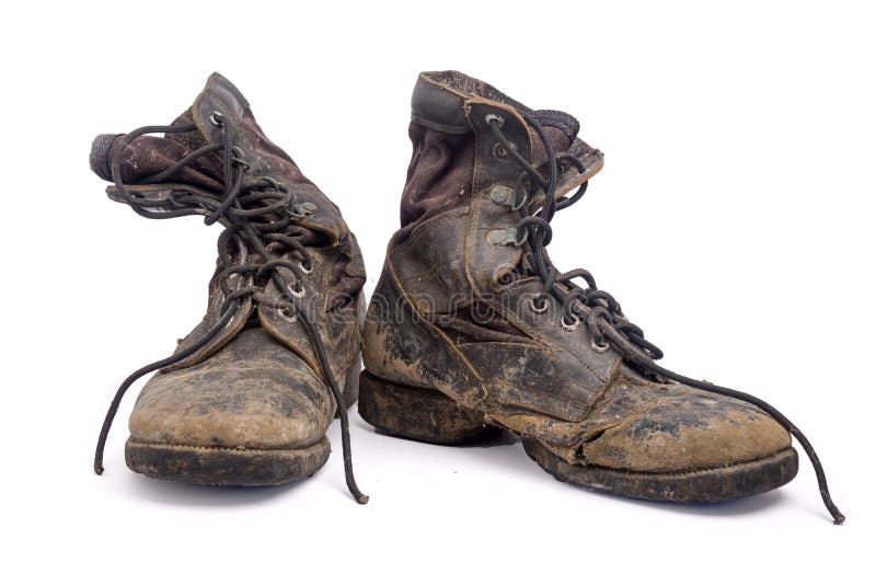 Old and Broken Boots Retro Fashion Stock Photo - Image of clothing ...