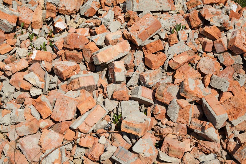 Old broken brick stock photo. Image of horizontal, architectural ...