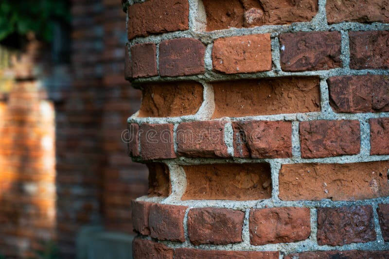 Old, Broken Bricks of the Column Stock Image - Image of urban ...