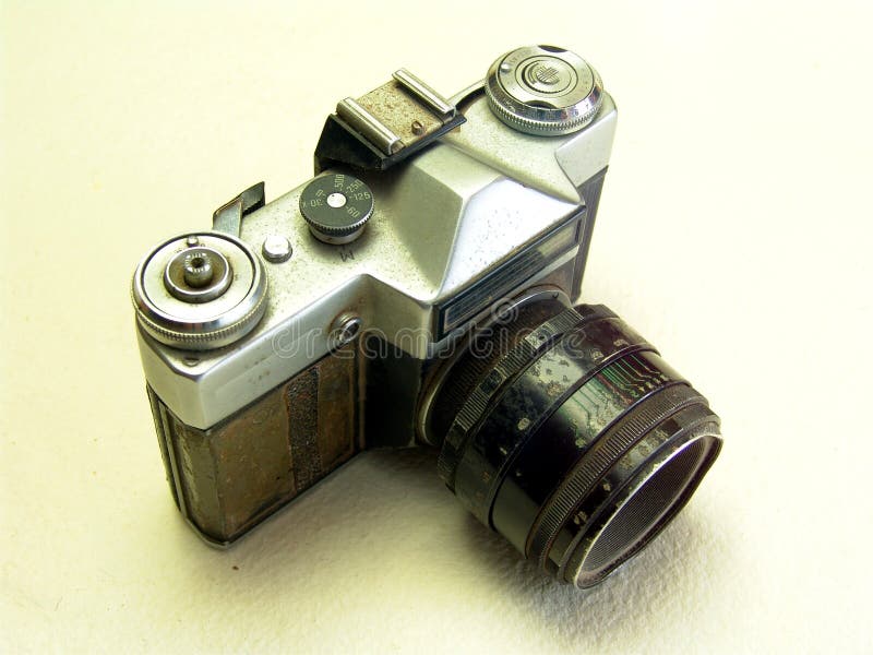 Old broken camera stock image. Image of isolated, historical - 6821663