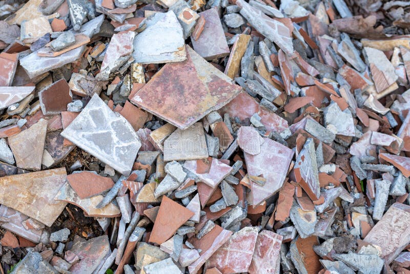 Mosaic of broken tiles stock photo. Image of warm, chaotic - 1582788