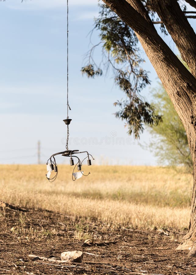 Old the broken chandelier stock image. Image of summer - 76406913