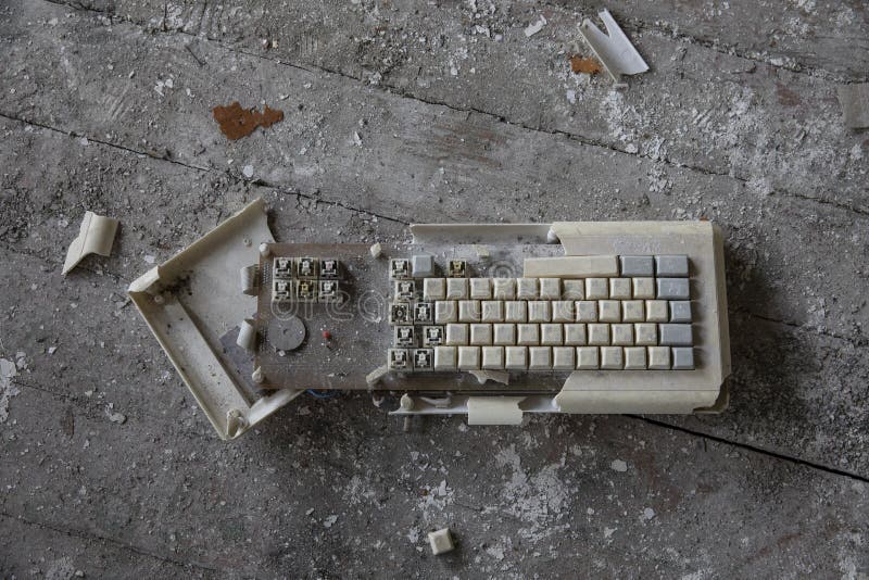 Broken Computer Monitor stock photo. Image of cracked - 23698280