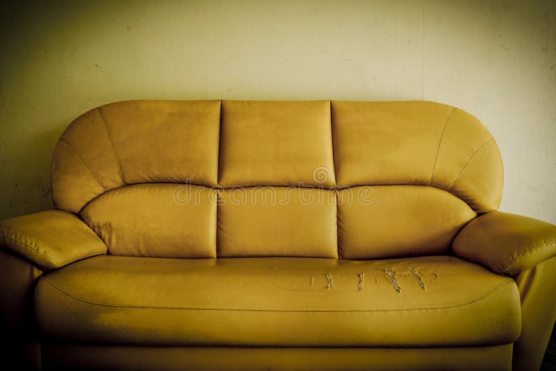 Old broken Couch stock photo. Image of used, abandon - 43018362