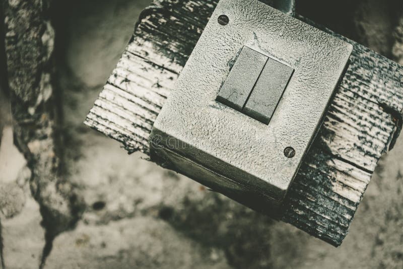 An Old Broken Light Switch in a Lostplace in Selective Focus Stock ...