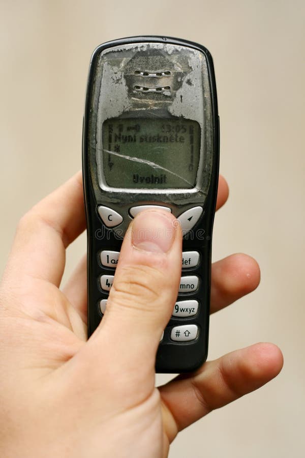 An old broken mobile phone stock image. Image of broken - 3513545
