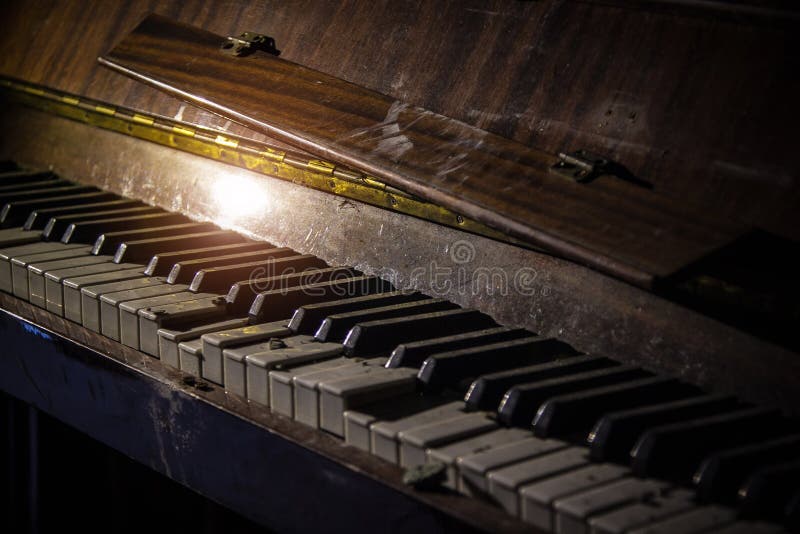 Old Broken Piano in Ruined Abandoned Building, Close Up Stock Image ...