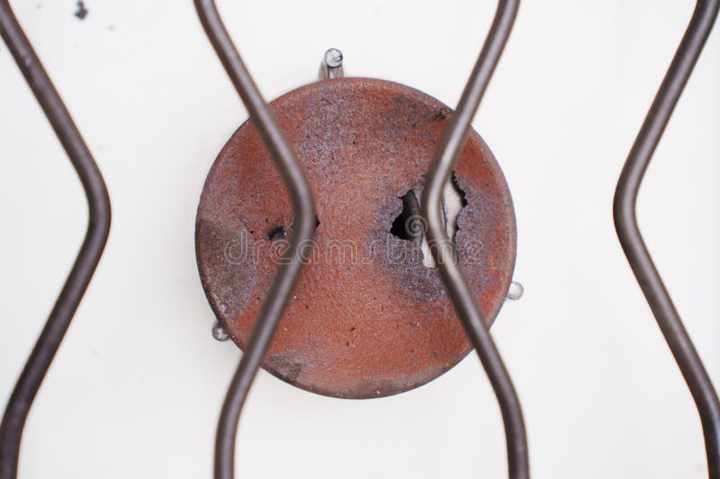 An Old Broken Rusted Burner of a Gas Stove. Stock Image - Image of ...