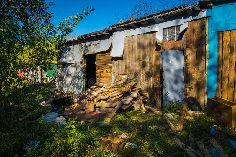 Old broken sheds stock image. Image of structure, wall - 185353625