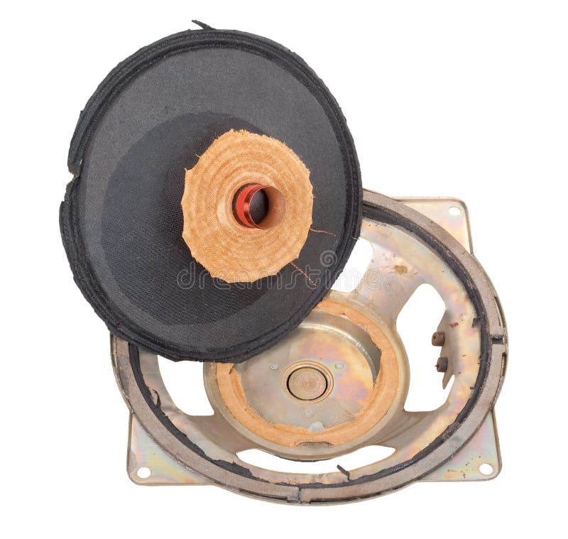 Old broken speaker stock photo. Image of cone, coil, radio - 27062158