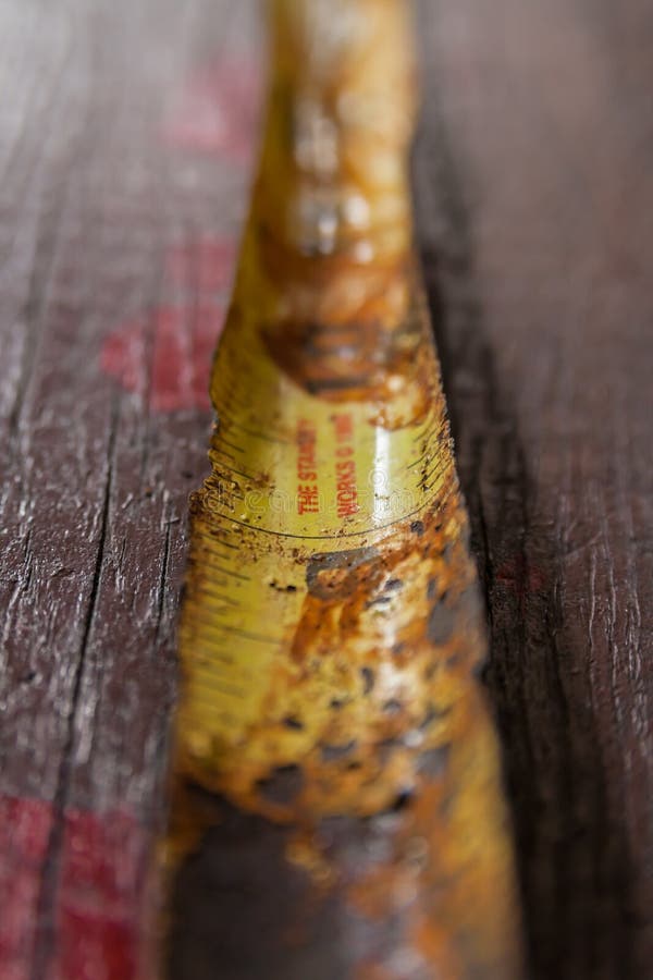 An Old Broken Tape Measure stock photo. Image of paint - 33993106