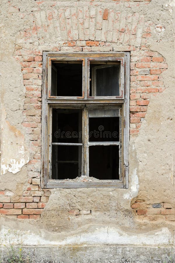 Old broken window stock photo. Image of ancient, color - 102002562