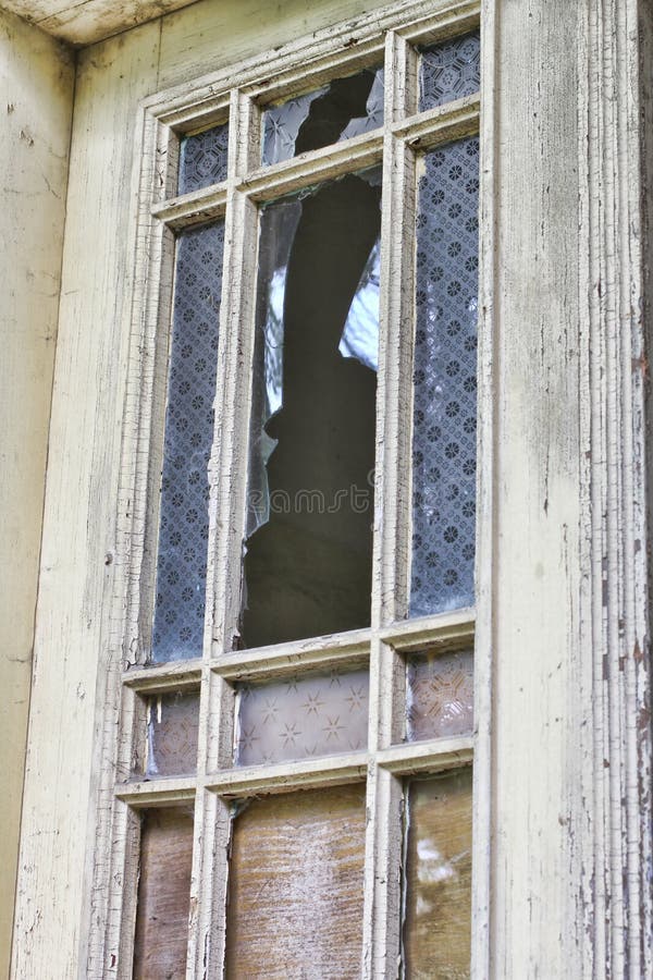 Old broken window stock photo. Image of broken, white - 90453476
